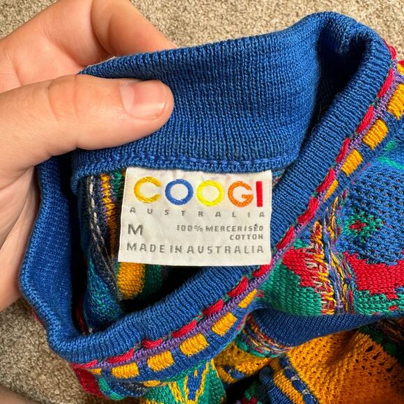 COOGI | Sweaters | Vintage Coogi Sweater Neon Crayon Vibrant Mens M Colorful Rare Biggie Hip Hop ...